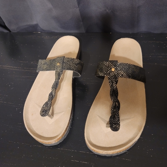 Shoes | Crocodile Print Footbed Sandals | Poshmark